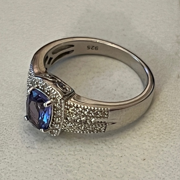 Jewelry | Elegant Silver And Purple Gemstone Ring 925 Stamped Size 675 ...